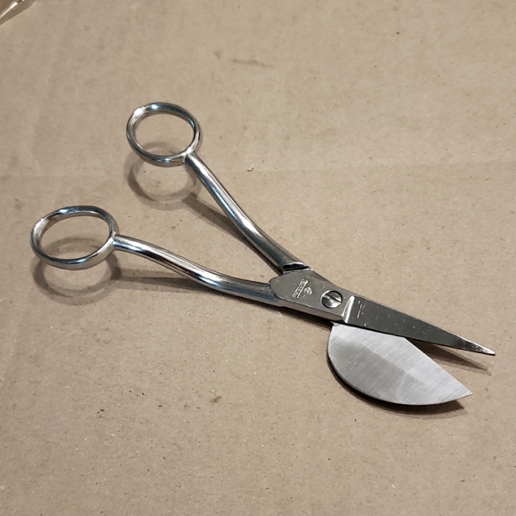 Office | Vintage Mundial Italy Chrome Scissors Applique Work | Poshmark